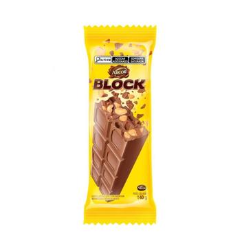 Chocolate Arcor Block ao Leite com Amendoim 140g - Chocolate / Barra de ...
