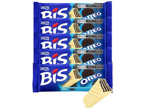 Chocolate Bis Oreo Branco 100,8g Lacta 5 Unidades - Chocolate / Barra de Chocolate - Magazine Luiza