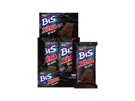 Chocolate Bis Xtra Black Display Com 24 Unidades De 45G Cada - Mondelez ...