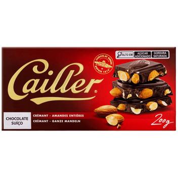 Chocolate Cailler Crémant Amêndoas Inteiras 200g - Chocolate / Barra de ...