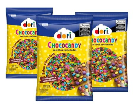 Chocolate Chococandy Colorido Dori 500g - 3 Pacotes - Confeitos ...