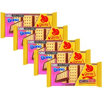 Chocolate Garoto Chocotrio Bono Morango Kit 5 Pacotes de 90g ...