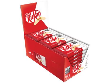 Chocolate Kit Kat White Chocolate Branco 24 Unidades Nestlé - Kit Kat ...