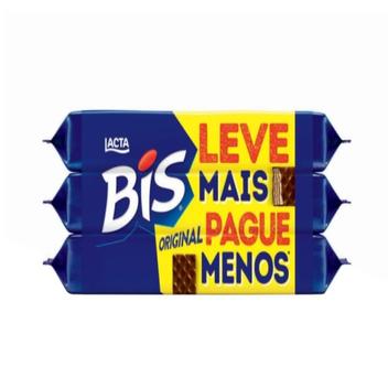 Chocolate Lacta Bis ao Leite 100,8g - Embalagem com 3 Unidades - Laka ...