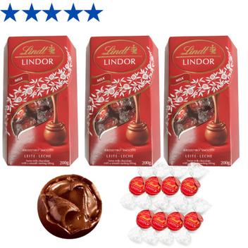 Chocolate Lindor Ao Leite Lindt 200g (3 Caixas) - Chocolate / Barra de ...