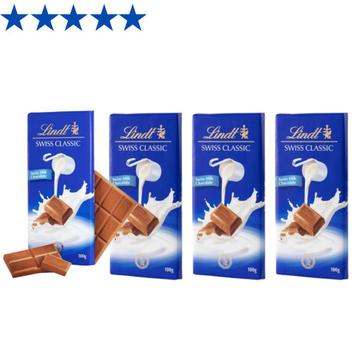 Chocolate Lindt Classic Ao Leite 100g (4 Barras) - Chocolate / Barra de ...