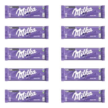 Chocolate Milka Alpine Milk Grande Kit 10 Barras de 270g - Chocolate ...