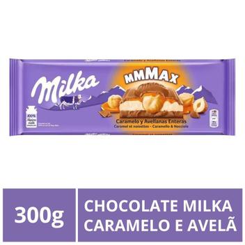 Chocolate Milka, Barra 300G, Caramelo E Avelãs - Chocolate / Barra de ...