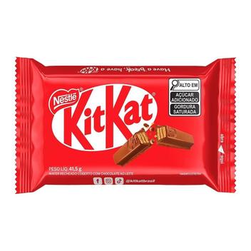 Chocolate Nestlé Kit Kat 4F Branco 41,5g - Embalagem com 24 Unidades ...