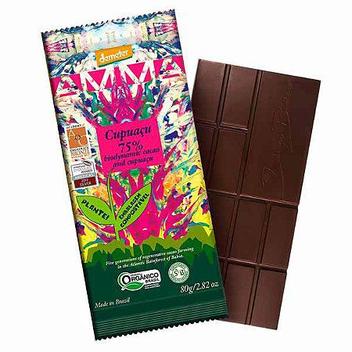Chocolate Orgânico 75% Cacau com Cupuaçu AMMA Caixa 6 un - Chocolate ...