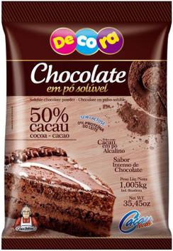 Chocolate Pó Solúvel 50% Cacau Decora 1,005kg - Chocolate em pó ...