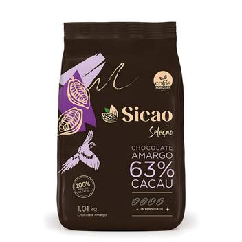 Chocolate Seleção Amargo 63% Cacau 1,01KG - Sicao - Barry Callebaut ...