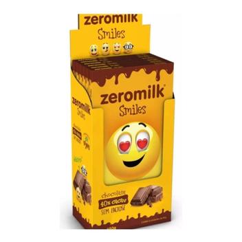 Chocolate Smile 40% Cacau Zeromilk - 6 unidades - Chocolate / Barra de ...