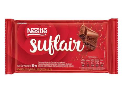 Chocolate Suflair Aerado ao Leite Nestlé 80g - NESTLE - Suflair ...