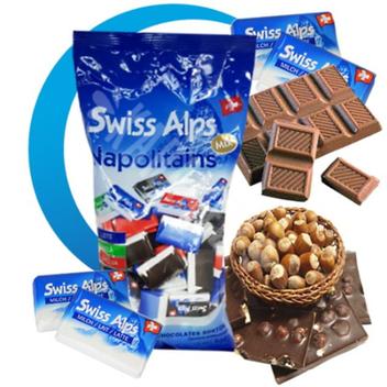 Chocolate Swiss Alps Napolitains Mix 500g - Importado Suiça - Chocolate ...