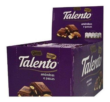 Chocolate Talento Passas E Amêndoas C/12 Unid 90g - Garoto - Chocolate ...