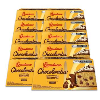 Chocolomba Bauducco Gotas de Chocolate Kit 10 Colombas 400g - Colomba ...