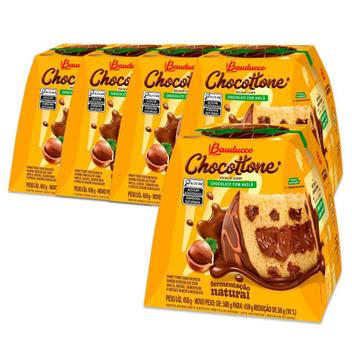 Chocotone Bauducco Kit 5 Panetones de Chocolate e Avelã 450g ...