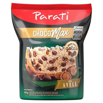 Chocottone Avelã ChocoMAX Parati 400g Muito Mais Gotas Panettone Sabor ...
