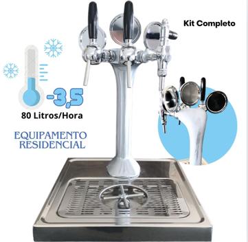 Chopeira Naja 3 Torneiras Kit Completo Residencial - BR Cooler ...