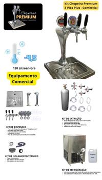 Chopeira Naja Plus 3 Torneiras Kit Completo Comercial - BR Cooler ...