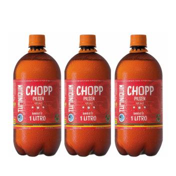 Chopp Tupiniquim Pilsen Barrilete 1 Litro Puro Malte 3un - Cerveja ...