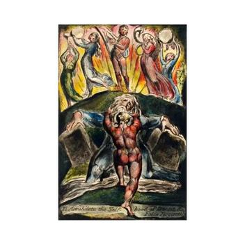 Christian William Blake Jesus Angel Canvas Poster Impressão Arte De ...