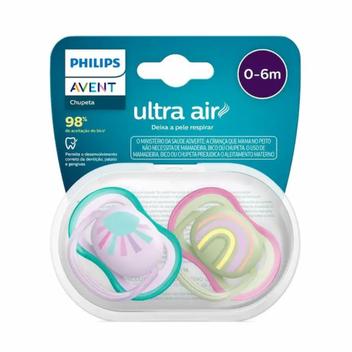 Chupeta Ultra Air Dupla 0-6M Sol e Arco-íris VD RS SCF085/59 - Avent - Chupeta - Magazine Jmjane