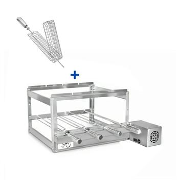 Churrasqueira Giratória Grill 4 Espetos + 1 Grelha - Direito - JME ...