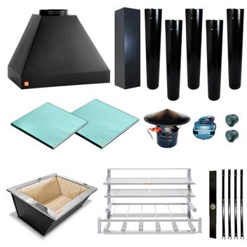 Churrasqueira Gourmet Maker Preta 5 S. Fundo C/ Capa 2211 G - Makeer ...