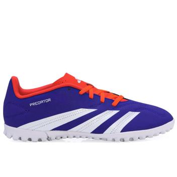 Chuteira Adidas Predator Society Club TF Infantil Azul Laranja e Branco ...