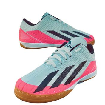 Chuteira Futsal Branca/Rosa sintetica/Futebol/Profissional/Aderente ...