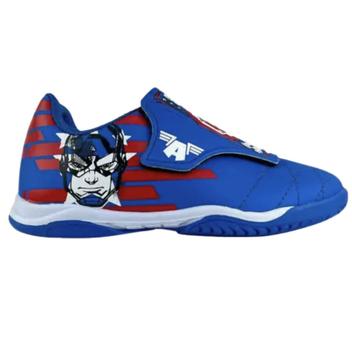 Chuteira Futsal Infantil Dray 4111 Marvel Capitão América Azul ...