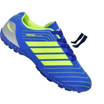 Chuteira society Adulto e Infantil REVOLUTION com Meião Colada e Costurada - PERFLEX - Chuteira ...