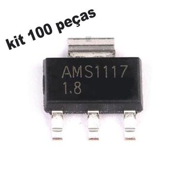 Ci Ams1117 1.8V Smd Step down AMS 1117 Lm1117 arduino Kit 100 Peças 1 ...