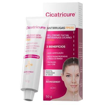 Cicatricure Gel Creme FPS 30 50g Facial Antissinais Reduz Rugas Diurno ...
