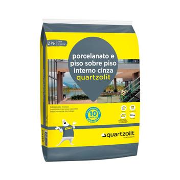 Cimentcola Piso sobre Piso Interno Cinza Quartzolit 20kg - Argamassa ...