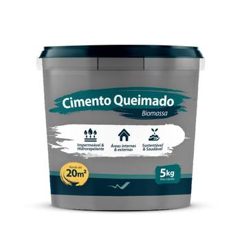 Cimento Queimado Biomassa 5kg (Pronto P/ Uso) - Rende até 20m² - Biomassa do Brasil - Cimento ...