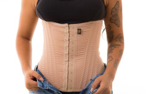 Cinta modeladora faixa modeladora com 16 barbatanas (shapewear power ...