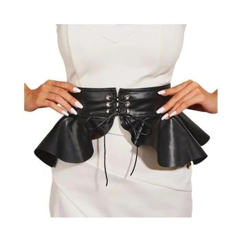 Cinto Corset Preto Estilo Punk Feminino Modelador Designer Y2K ...