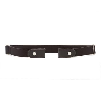 Cinto De Elastico Sem Fivela Com Couro Legitimo Masculino Feminino ...