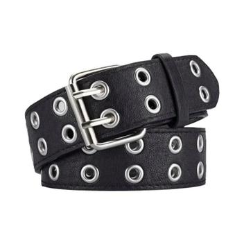 Cinto Estilo Punk Hip Hop Rock Para Mulheres, Cinto Duplo Com Furos Y2K ...
