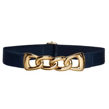Cinto Feminino de Elástico Ajustável com Regulagem e Fivela de Elos ...