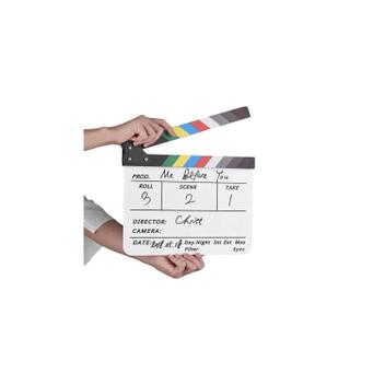 Claquete de Cinema Profissional em Acrílico Branco - Claquete ...