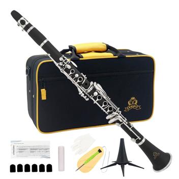 Clarinete Yasisid Bb para Iniciantes - com Suporte, Bocal e Estojo ...