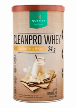 Clean Pro (Whey Isolado e Hidrolisado) Sabor Baunilha de 450g-Nutrify ...