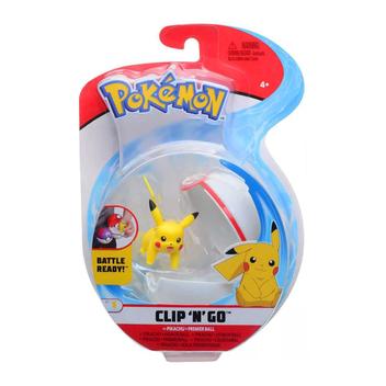 Clip N Go Bola E Figura Pokemon Pikachu e Premier Ball - Sunny - Boneco ...