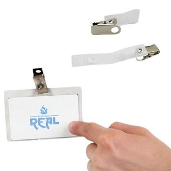 Clip Removível Metal 25Mm Cristal Para Crachá Acp - Crachá de ...