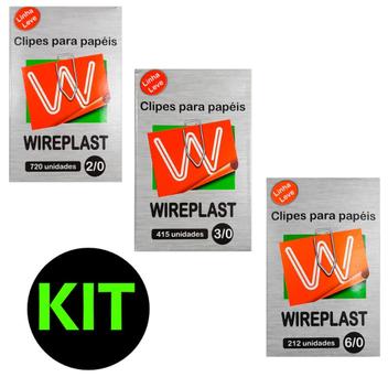 Clipes Para Papel Galvanizado Tamanho Variados - BRW - Clips - Magazine Luiza