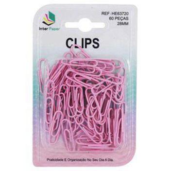 Clips colorido 60 unid 28mm Inter Paper - Clips - Magazine Luiza